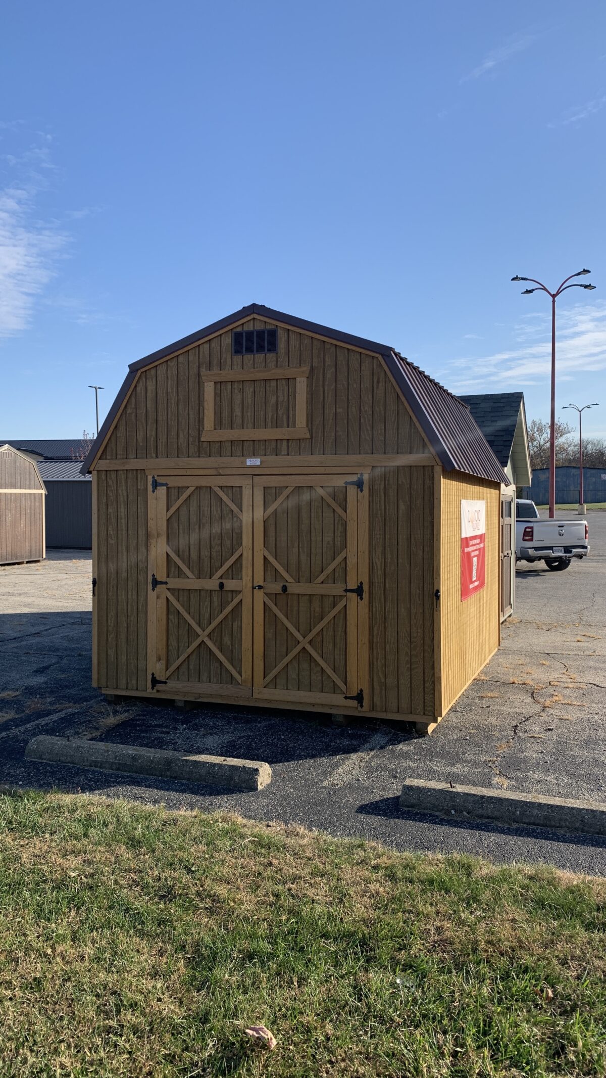 10×12 Lofted Barn (wood) #6660 Rent to Own $160 RP Lumber Mt. Zion ...